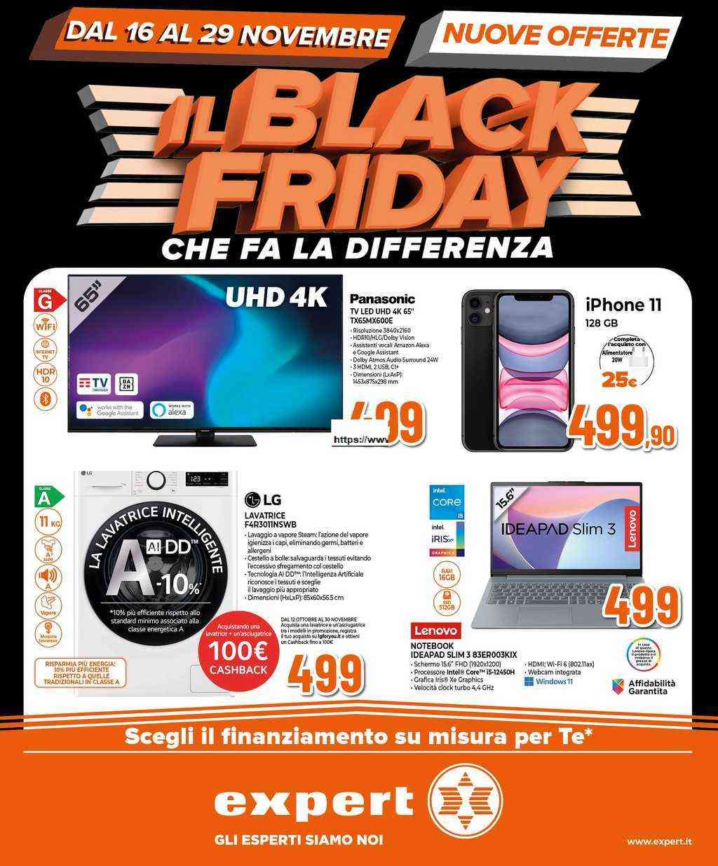 Volantino Expert dal 16 al 29 novembre 2023