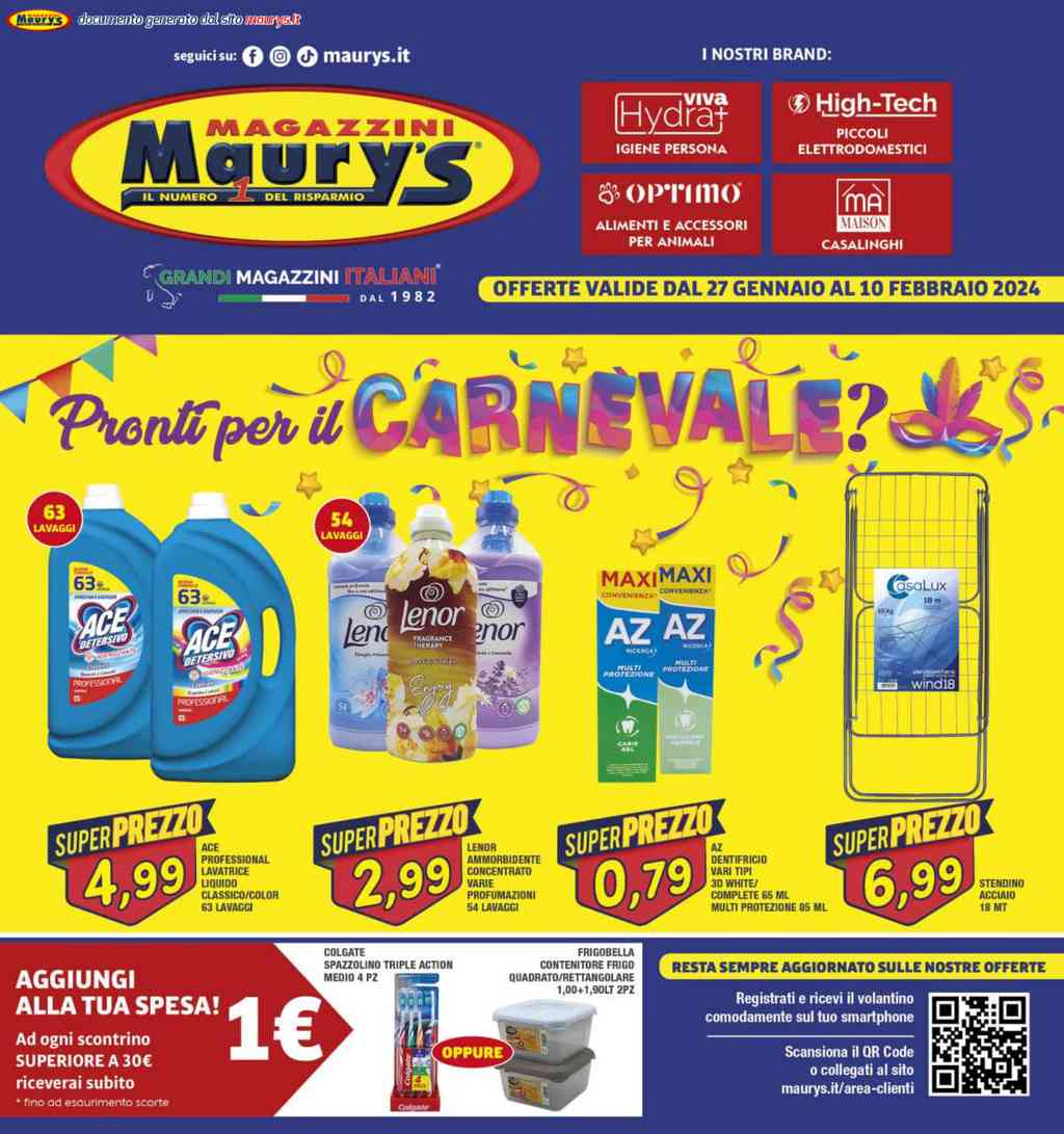 Anteprima volantino Maury's