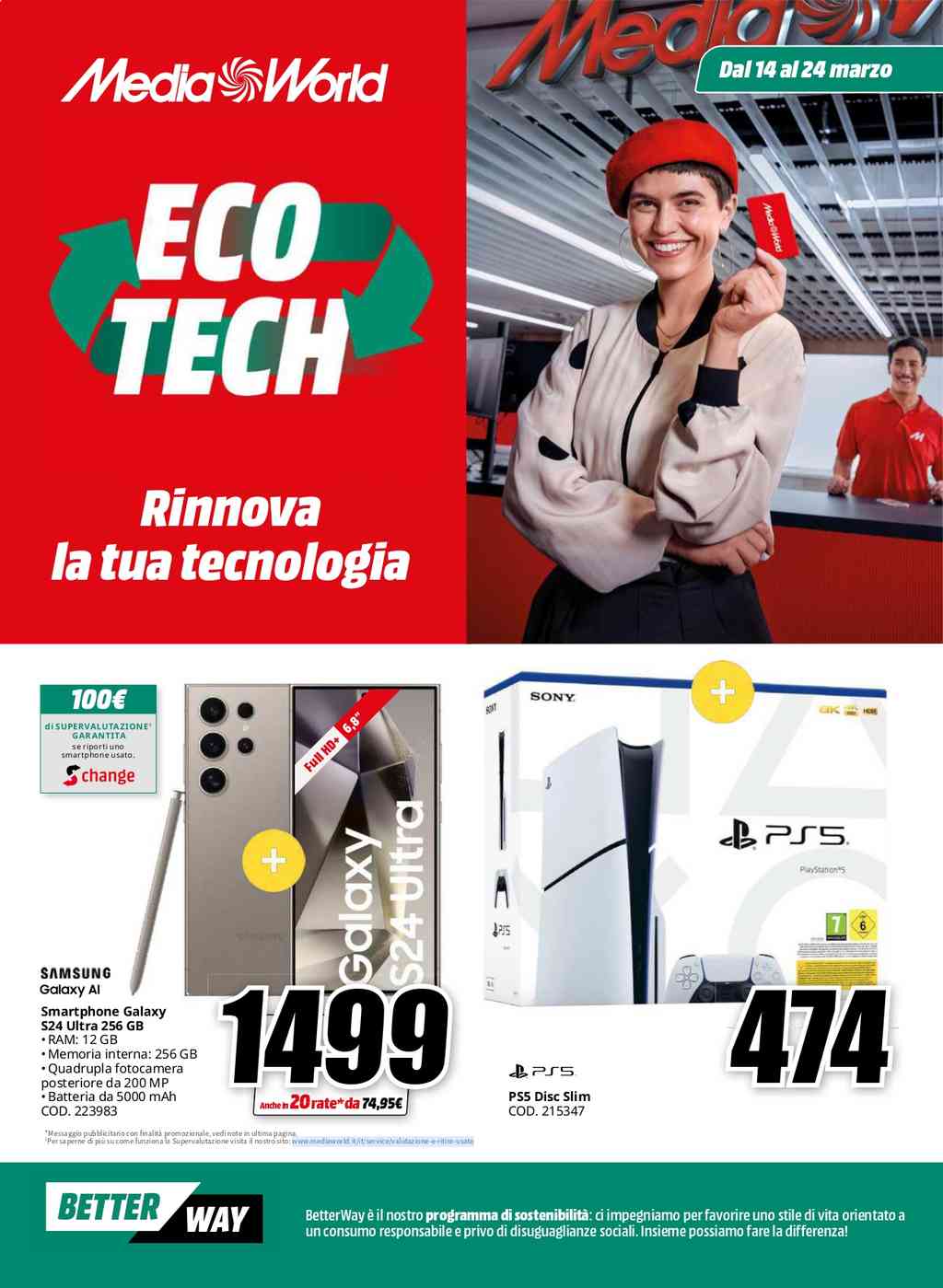Volantino Mediaworld dal 14 al 24 marzo 2024