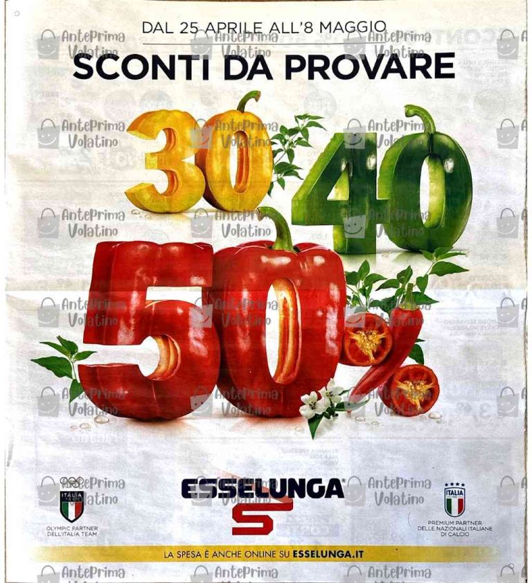 Volantino Esselunga dal 25 aprile al 8 maggio 2024