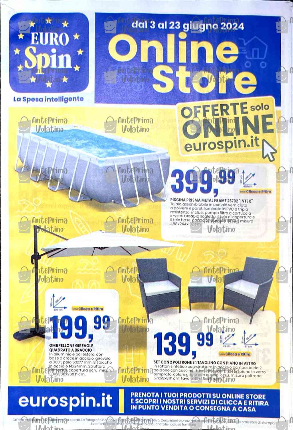 Volantino Eurospin Online Store dal 3 al 23 giugno 2024