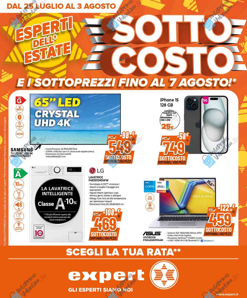 Volantino Expert Sottocosto dal 25 luglio al 7 agosto 2024