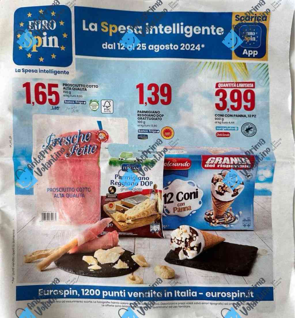 Volantino Eurospin dal 12 agosto 2024