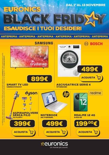 Anteprima volantino Euronics e offerte