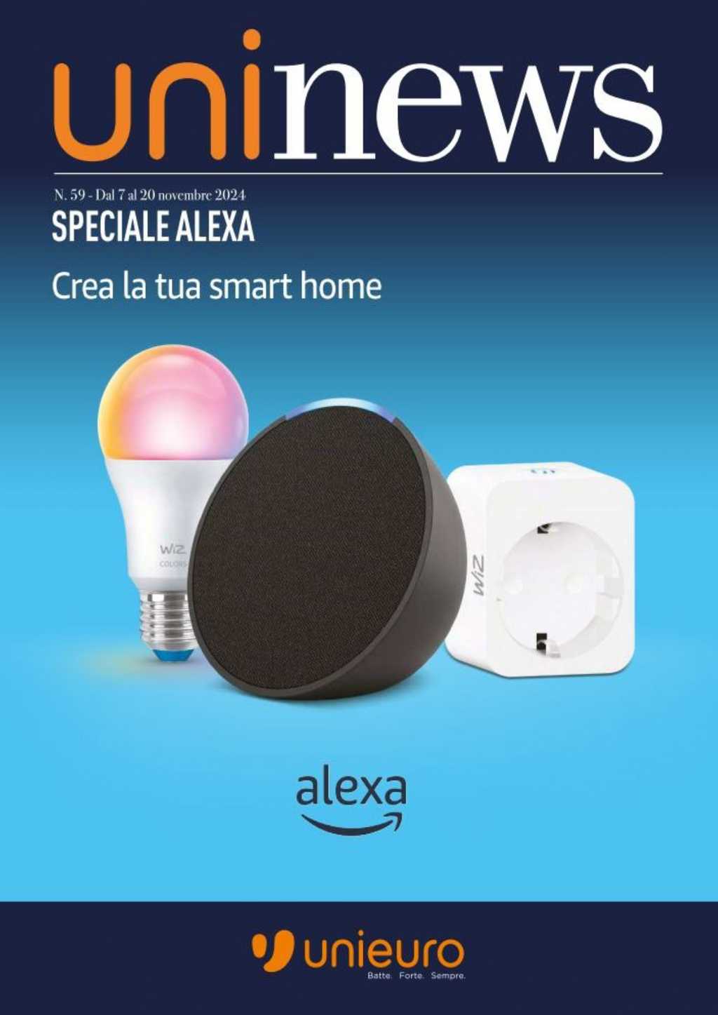 Volantino Unieuro Alexa dal 7 al 20 novembre 2024