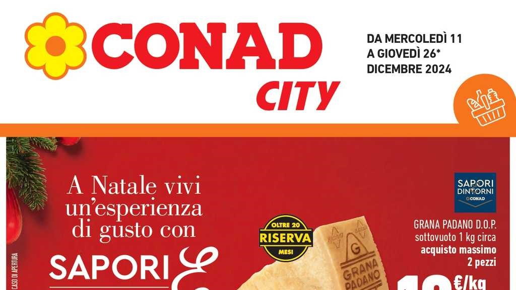 Volantino Conad City Lombardia dal 11 al 26 dicembre 2024