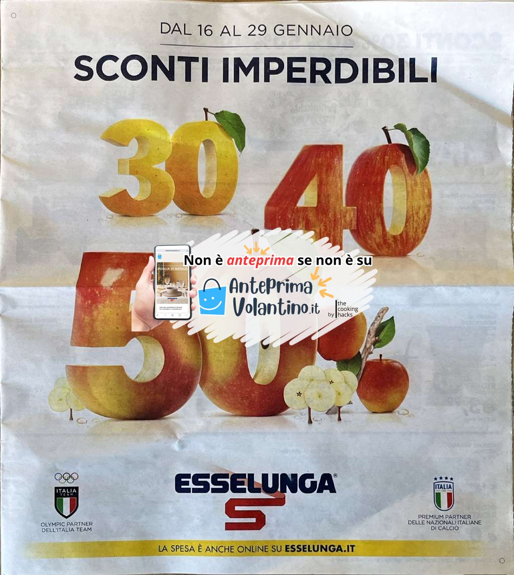 Volantino Esselunga dal 16 al 29 gennaio 2025