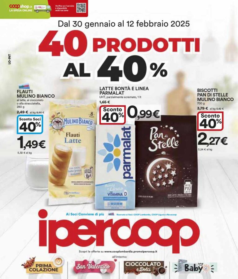 Volantino Ipercoop dal 30 gennaio al 12 febbraio 2025