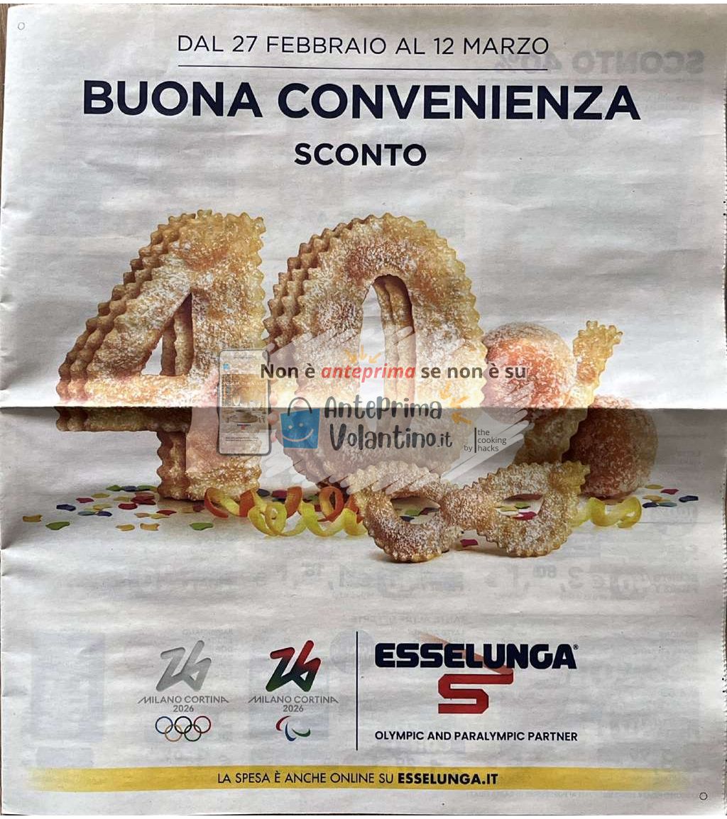 Volantino Esselunga nuovo in anteprima
