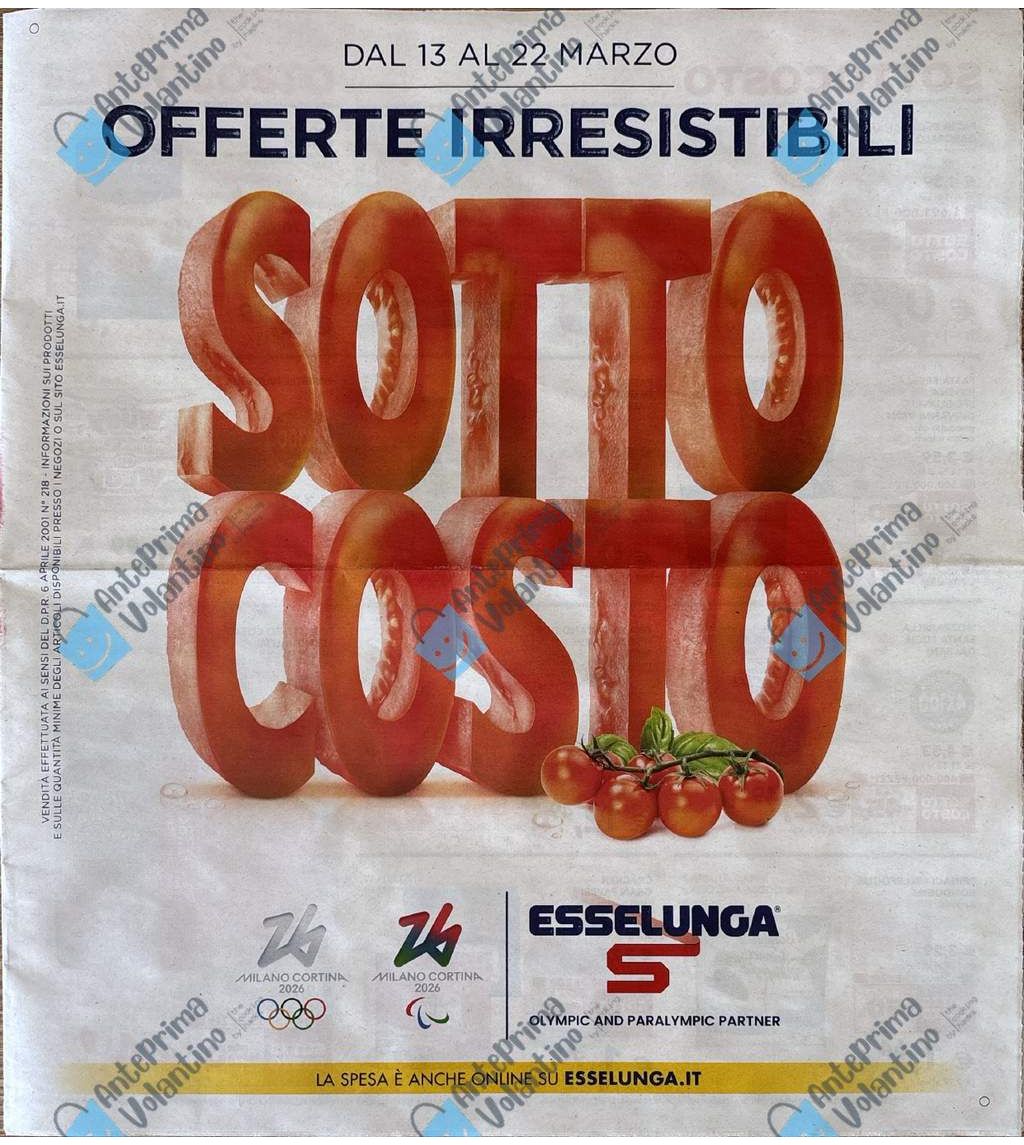 Volantino Esselunga nuovo in anteprima