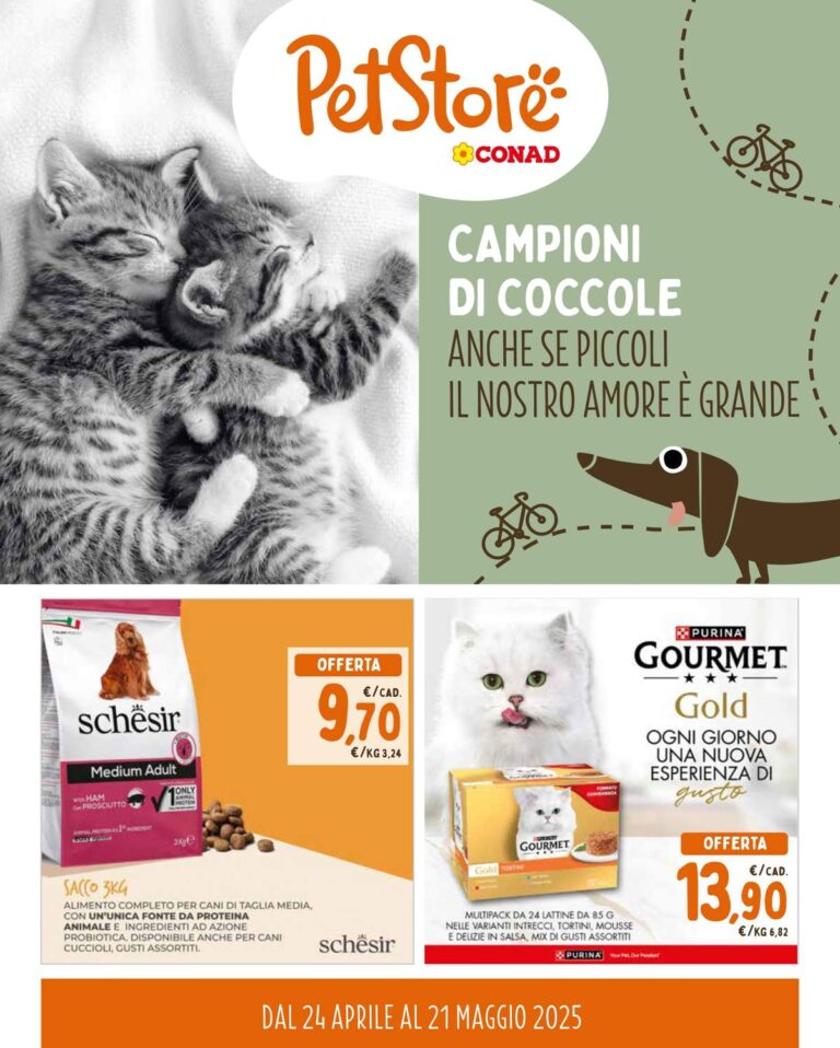 Volantino Pet Store Conad dal 24 aprile 2025