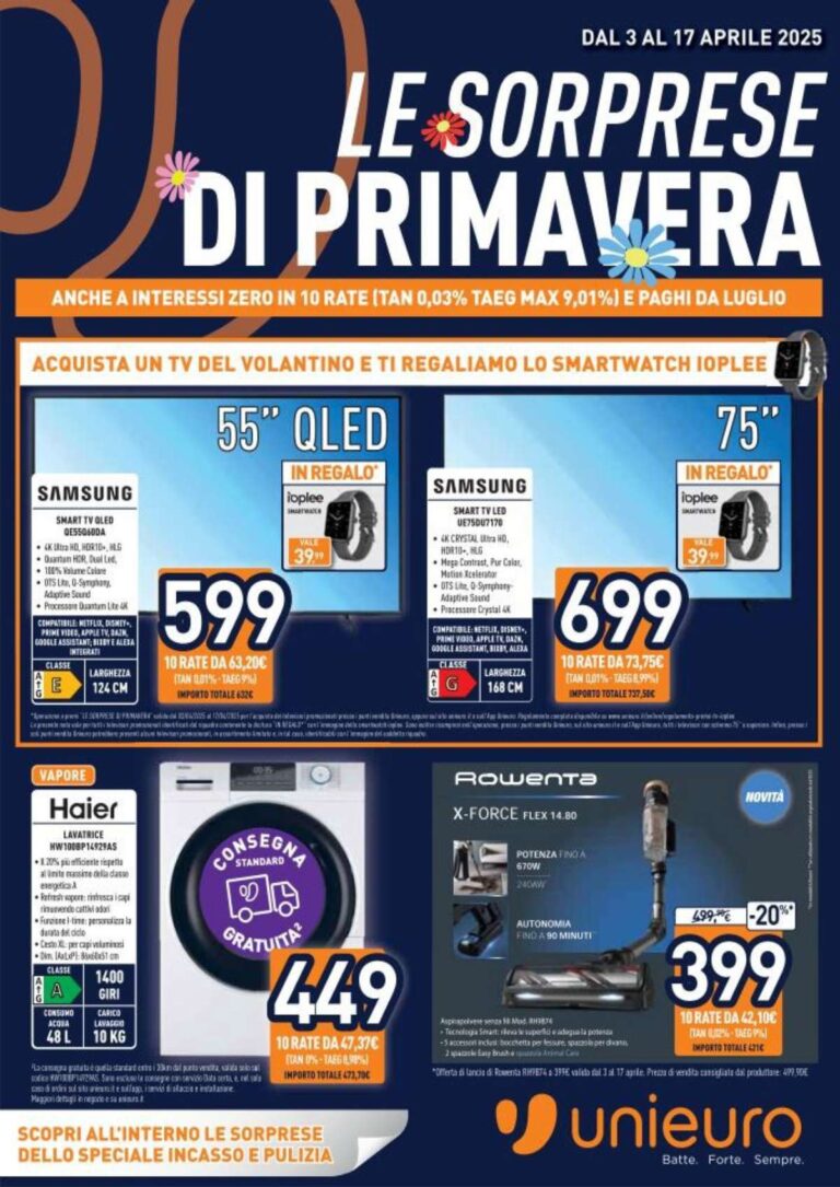 Anteprima Volantino Unieuro Maggio 2025 da sfogliare