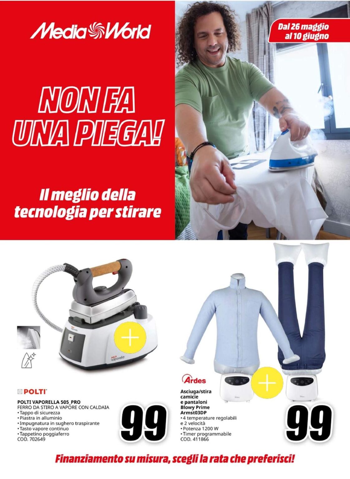 Volantino MediaWorld Speciale Stiro dal 26 maggio 2025
