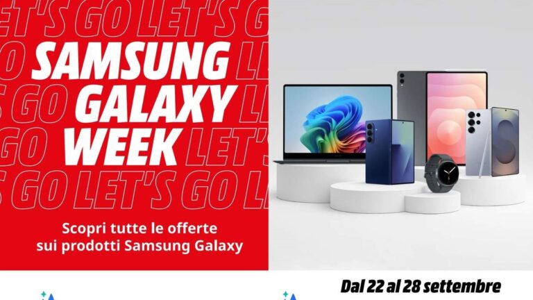 Volantino MediaWorld Samsung Galaxy Week dal 22 settembre 2025