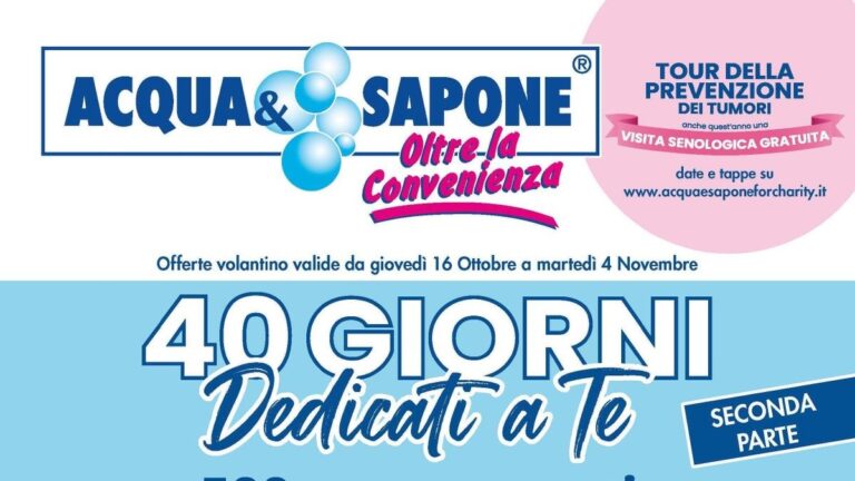 Volantino Acqua e Sapone dal 16 ottobre 2025